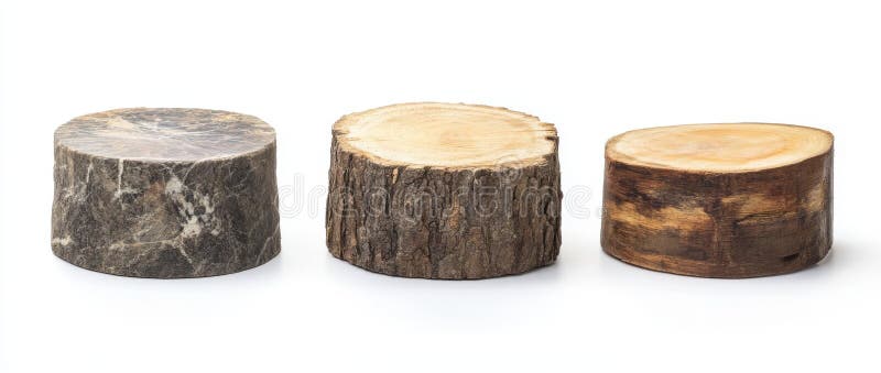 A Rough Stone Tree Stump is Isolated on a Transparent Background Stock ...