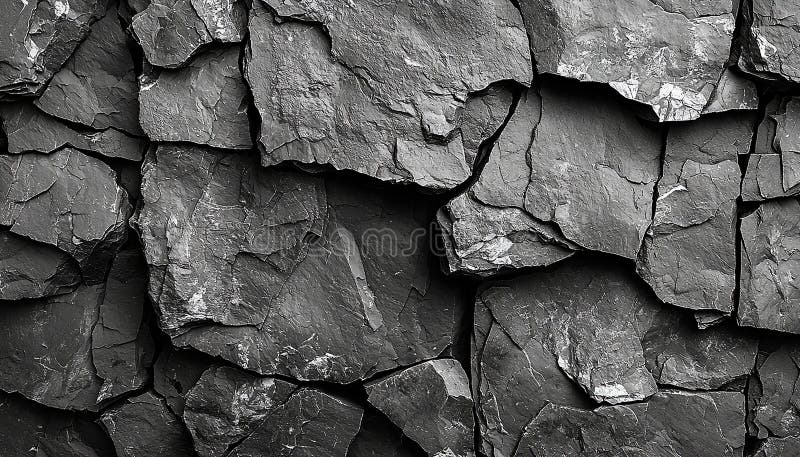 Rough Stone Wall Built with Solid Granite Blocks Generated by AI Stock ...