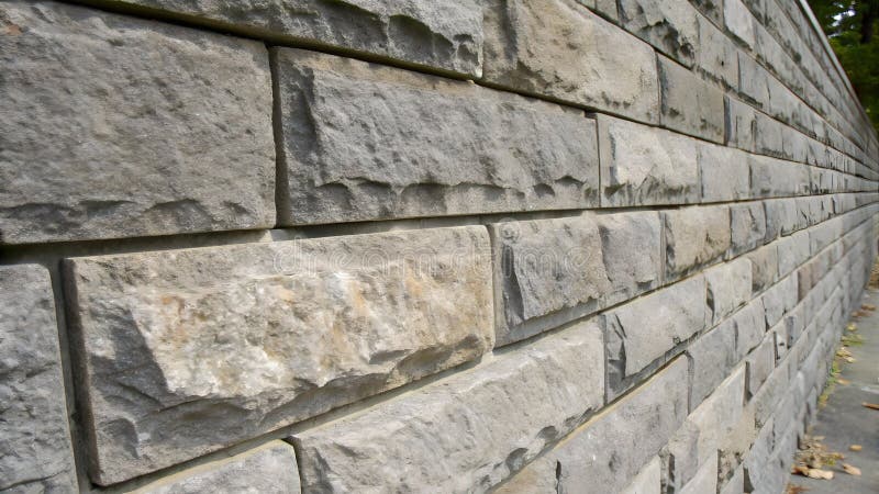 Rough Stone Wall Close Up Gray Rectangular Blocks Horizontal Textures ...