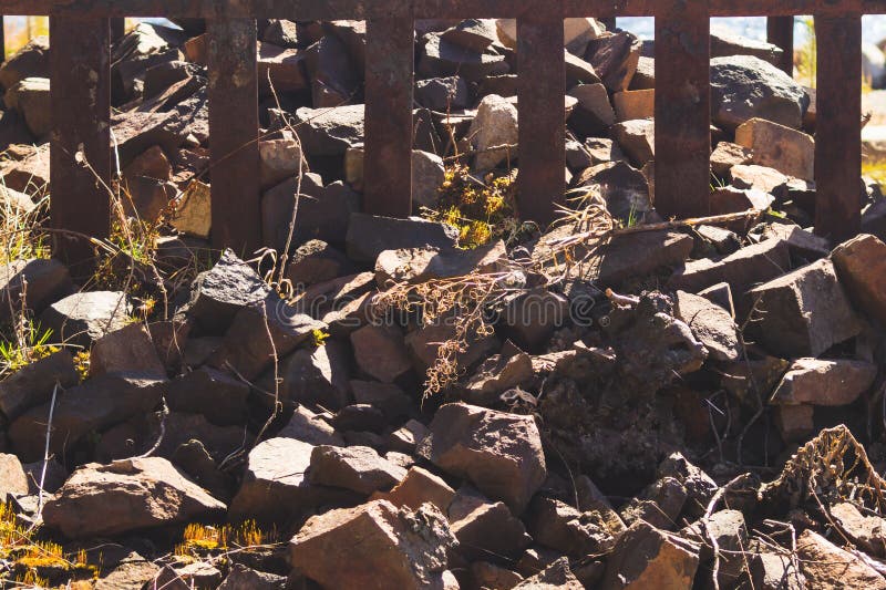 Rough Stone Wall. Wall from Natural Stones Stock Image - Image of rock ...
