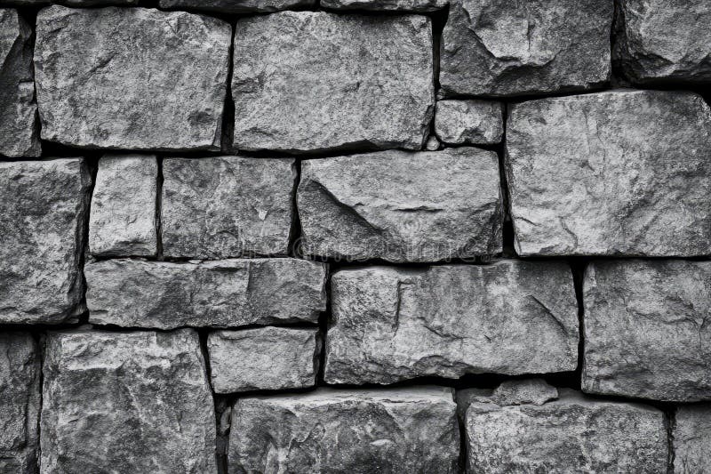 Rough Stone Wall. Rugged Texture of the Stacked Blocks Stock Image ...