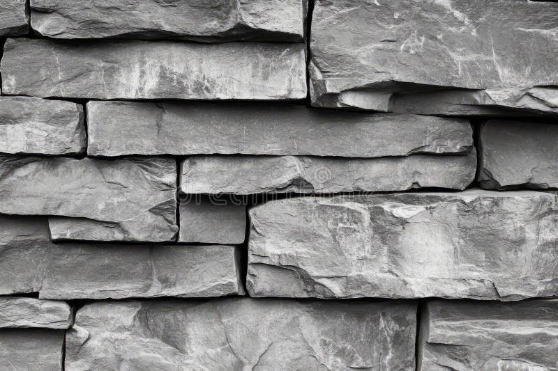 Rough Stone Wall. Rugged Texture of the Stacked Blocks Stock Photo ...