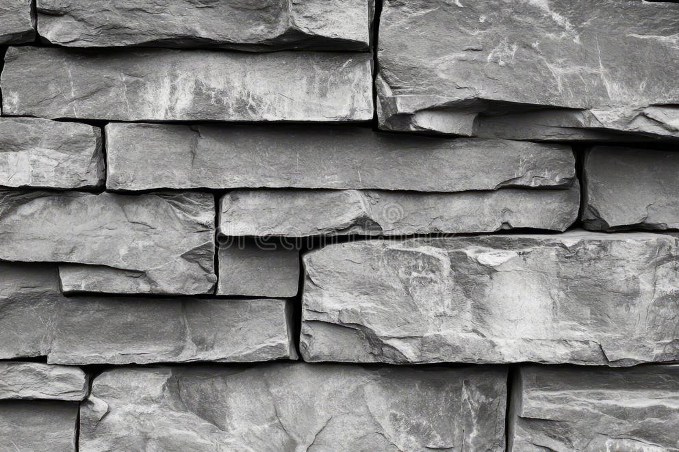 Rough Stone Wall. Rugged Texture of the Stacked Blocks Stock Photo ...
