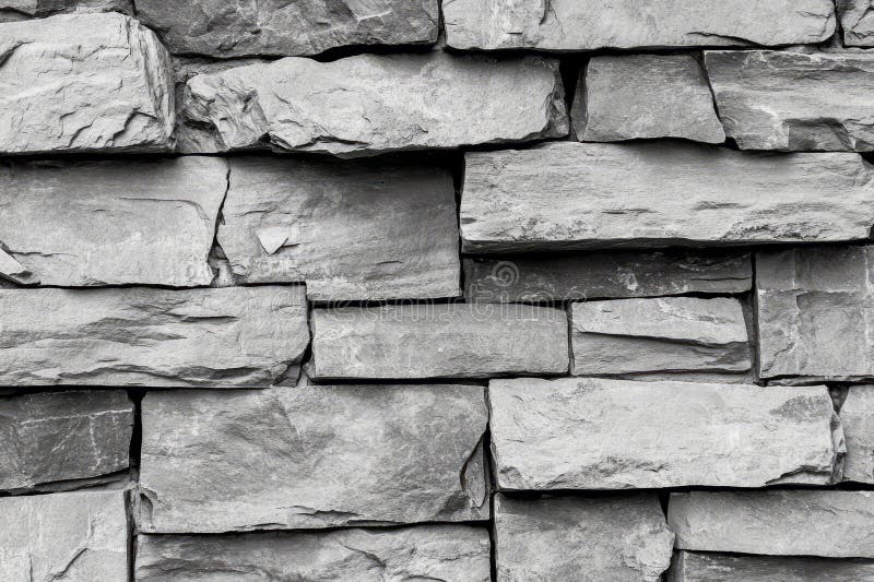 Rough Stone Wall. Rugged Texture of the Stacked Blocks Stock Photo ...