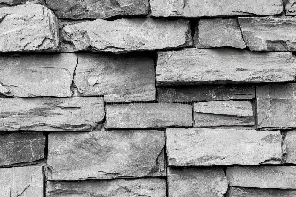 Rough Stone Wall. Rugged Texture of the Stacked Blocks Stock Photo ...