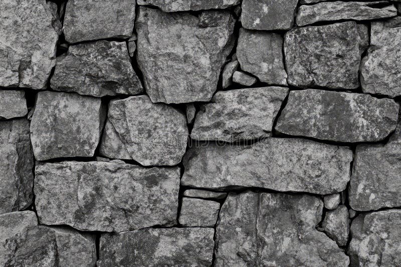 Rough Stone Wall. Rugged Texture of the Stacked Blocks Stock Image ...