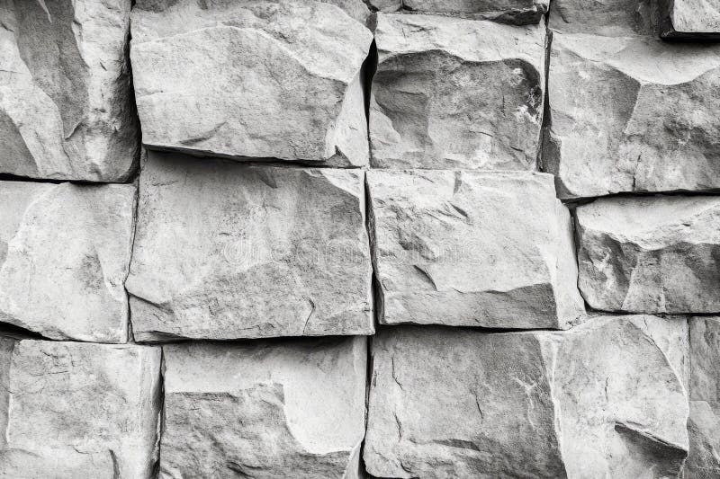 Rough Stone Wall. Rugged Texture of the Stacked Blocks Stock Photo ...