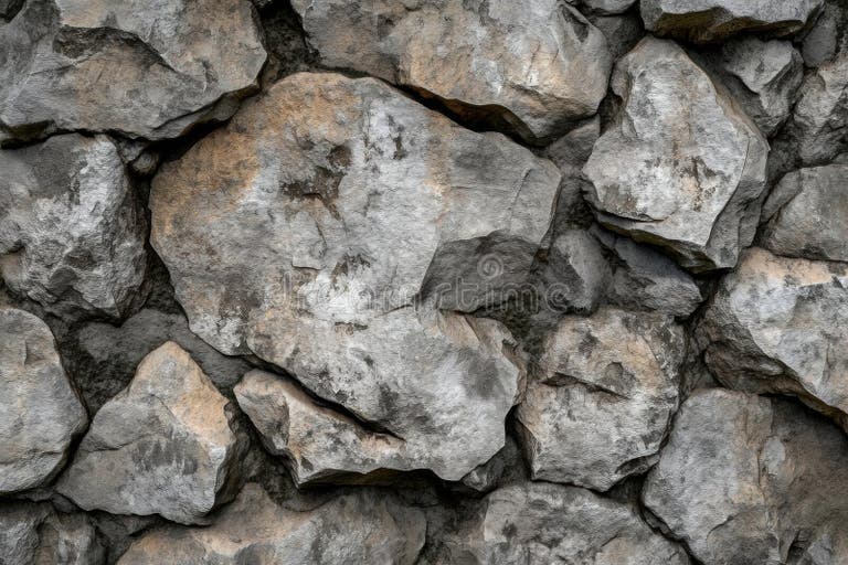 Rough Stone Wall Texture, Close-up of a Rugged Stone Surface Stock ...