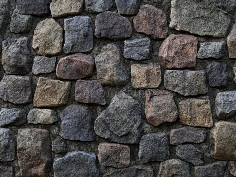 Rough Stone Wall Texture - Seamless Background Pattern Stock Image ...