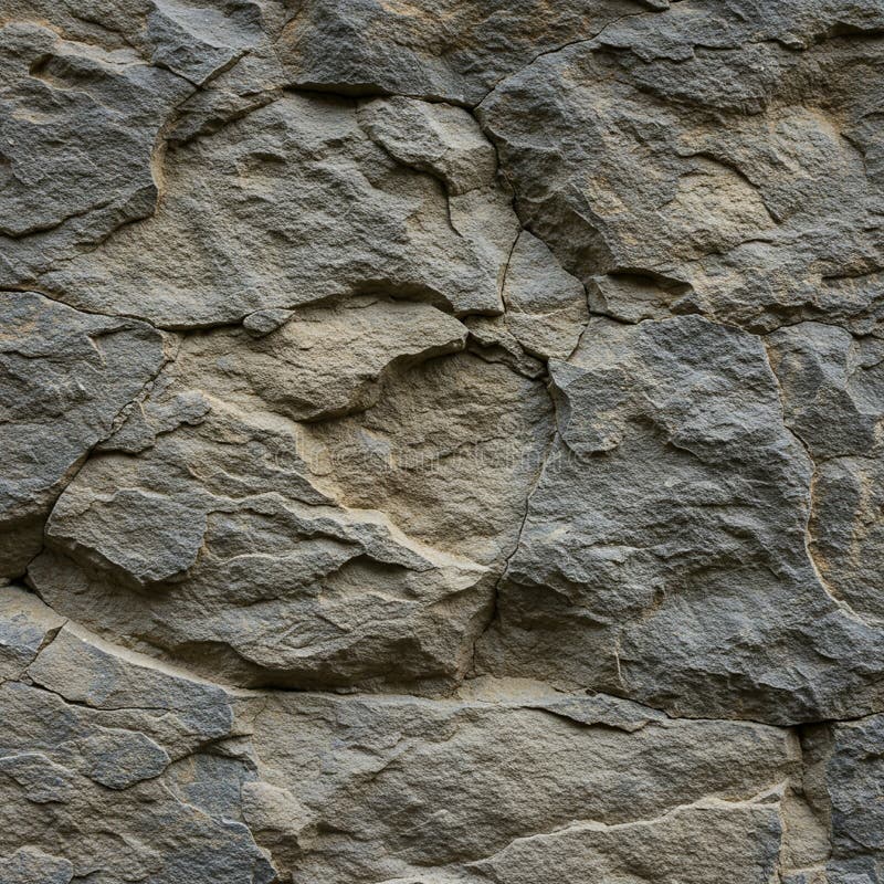 Rough Stone Wall with an Uneven Surface Composed of Interlocking Grey ...