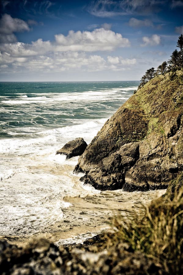 Rough Surf stock image. Image of cloud, coastline, landscape - 39057793