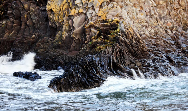 Rough Surface of the Coastal Cliffs. Snaefellsnes, Iceland Stock Photo ...