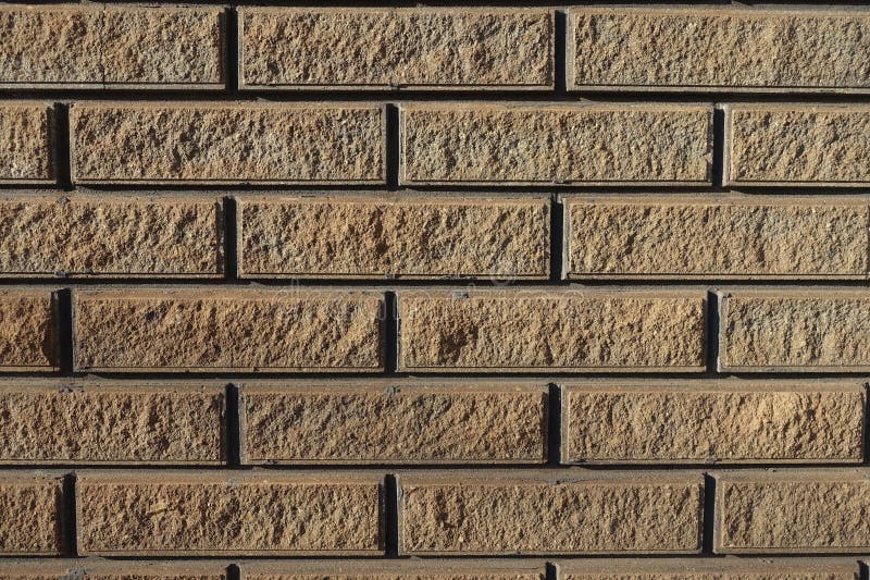 Rough Surface Sand Brown Split Face Brick Veneer Wall Stock Photos ...