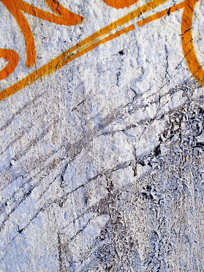 Rough Surface of White Wall with Graffiti Texture and Yellow Spots ...