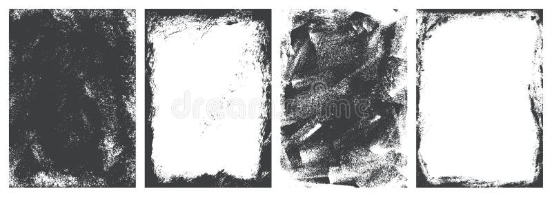 Rough Surfaces Monochrome Set Textures Stock Vector - Illustration of ...