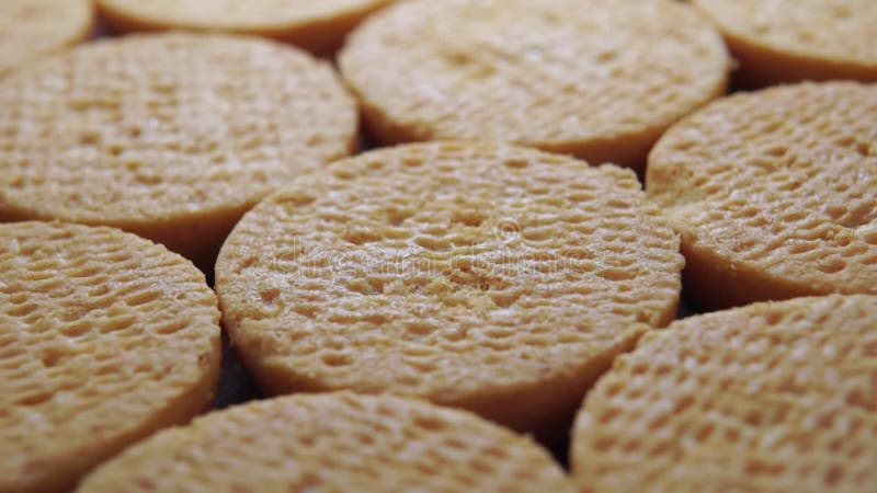 Rough Texture of Baked Shortbread Cookies. Stock Video - Video of ...