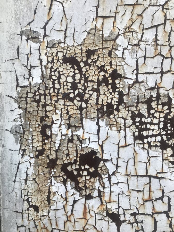 Rough Texture of Deteriorated and Rusty White Paint Stock Image - Image ...