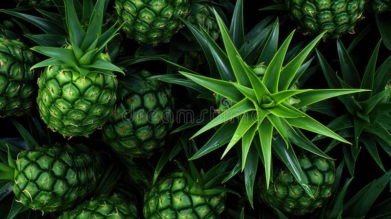 Rough Texture Pineapple Fruit Illustration Waxy Depth Stock ...
