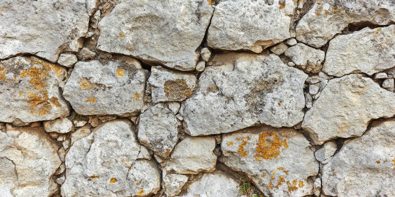 Rough Texture of a Vintage Stone Wall, Featuring Gray Tones with ...