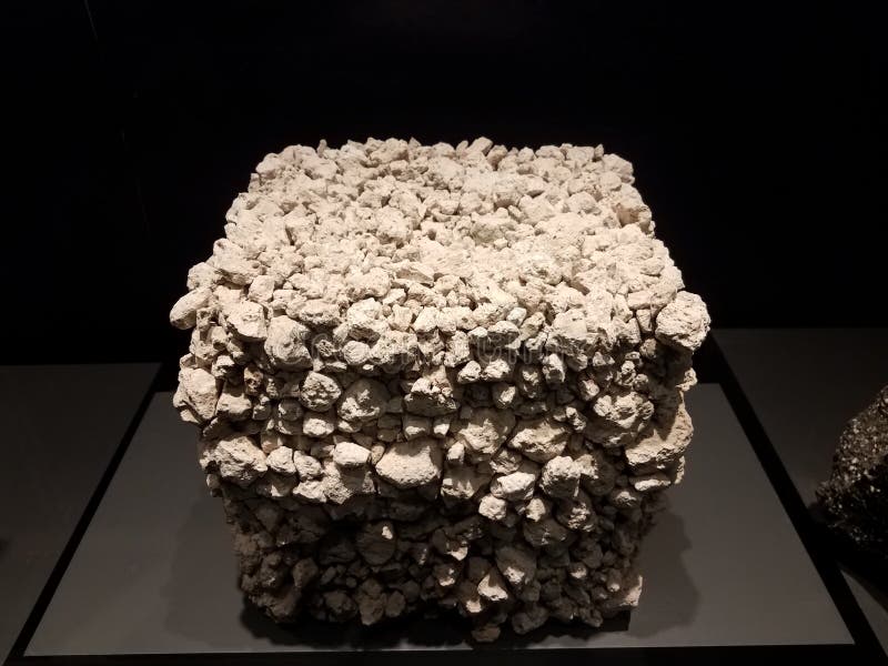 Rough Texture White Rock or Stone Cube Editorial Image - Image of ...