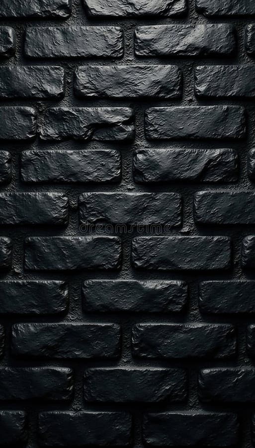 Rough Textured Black Brick Wall, Deep Shadows , Bricks, Weathered Stock ...