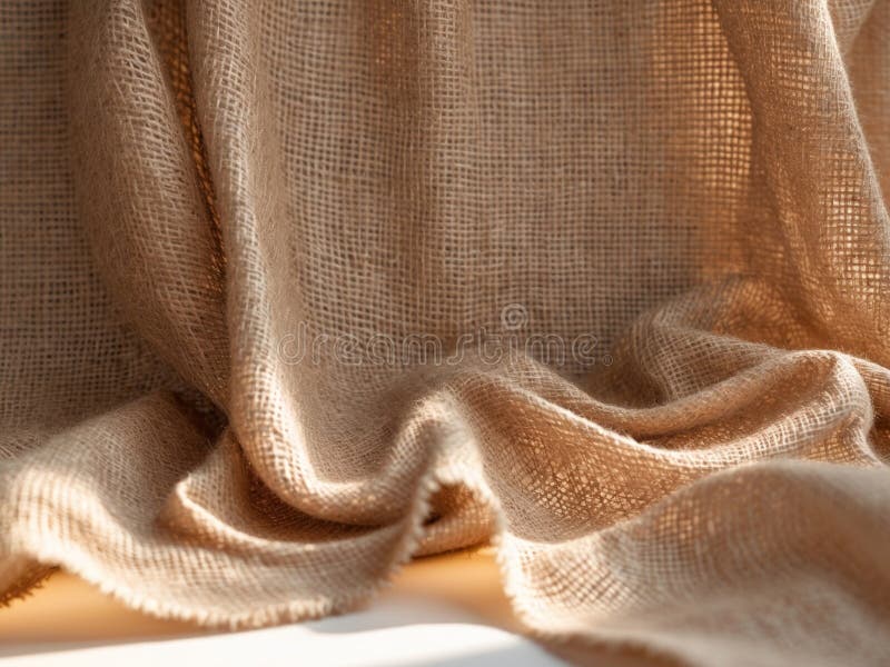 Rough Textured Light Brown Burlap Fabric Background Stock Image - Image ...