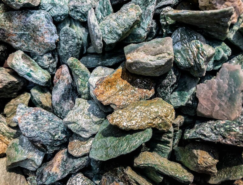 Rough Textured Mineral Stones in Bulk Stock Image - Image of colorful ...