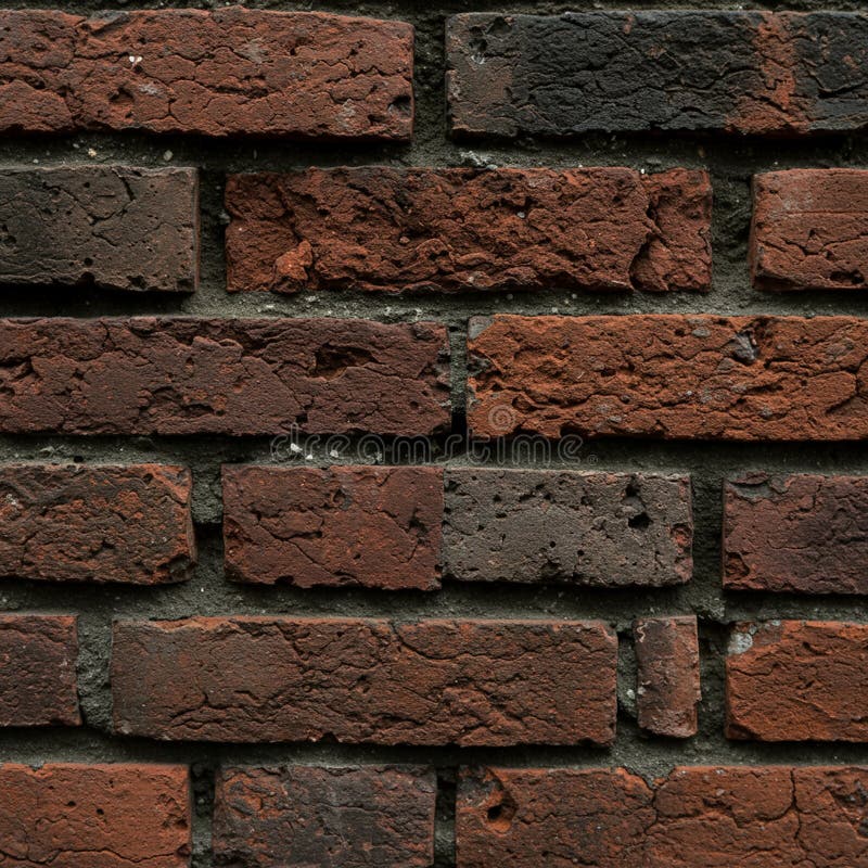 Rough-textured Red Bricks Form a Wall, Displaying Variations in Color ...