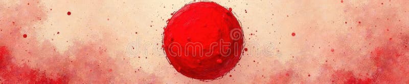 Rough, Textured Red Circle; Imperfect Hand Drawn Style , Red, Red ...