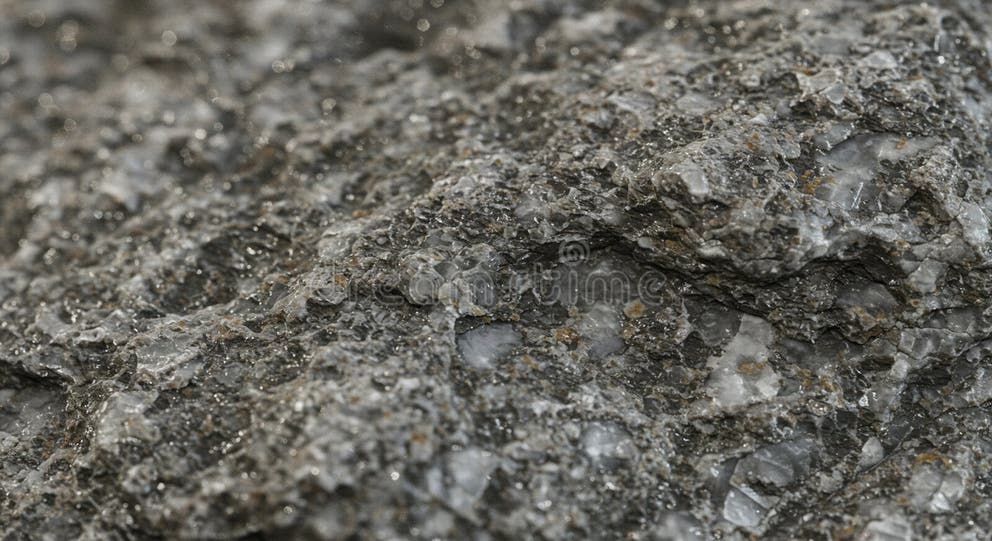 Rough-textured Rock Surface Featuring a Composite of Various Minerals ...