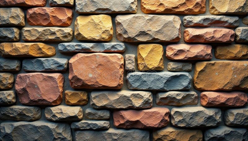 Rough, Textured Stacked Stone Wall Background, Exterior, Indoors, Rough ...