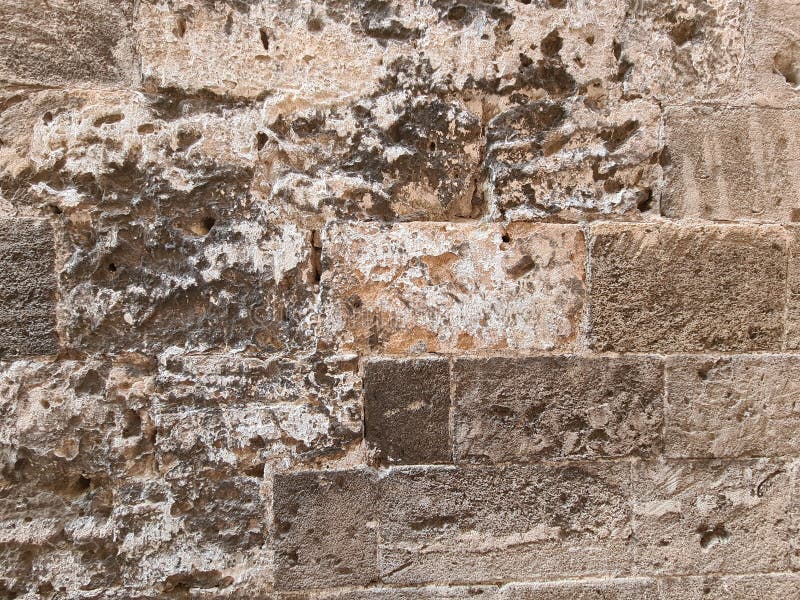 Evocative Texture Image of Large Wall Bricks Stock Image - Image of ...