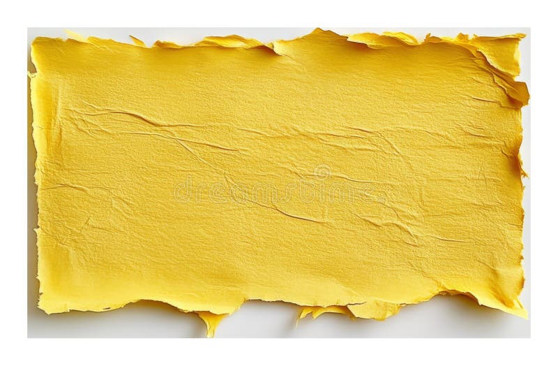 Rough Textured Yellow Parchment Paper with Torn Edges, Crafting Concept ...