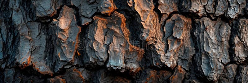 Rough Textures and Organic Shapes of Weathered Tree Bark. Generative AI ...