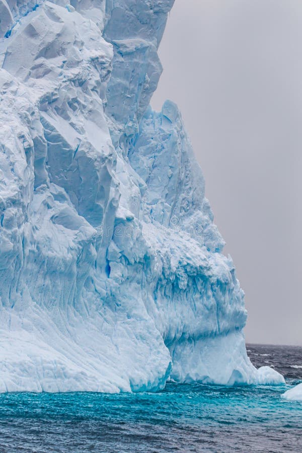 Rough Textures of the Snow on an Iceberg in the South Pole Stock Photo ...
