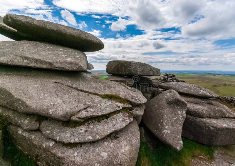 Rough Tor, a Rock Formation in Cornwall Stock Photo - Image of hill ...