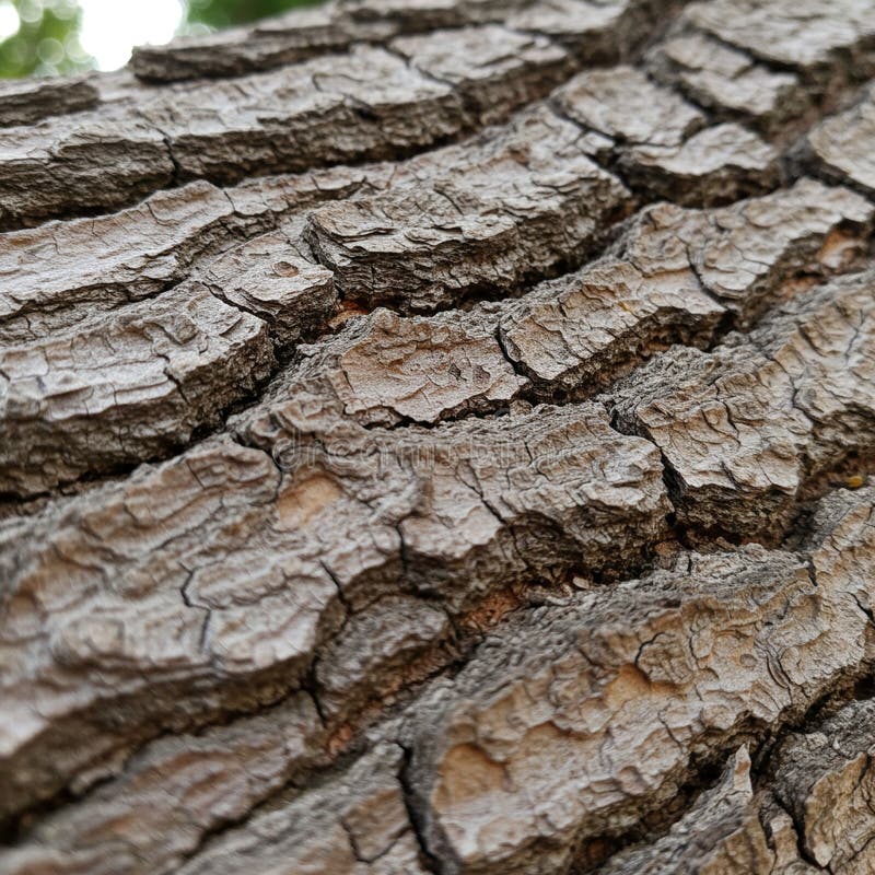 Rough Tree Bark Features Deeply Grooved and Textured Patterns with ...