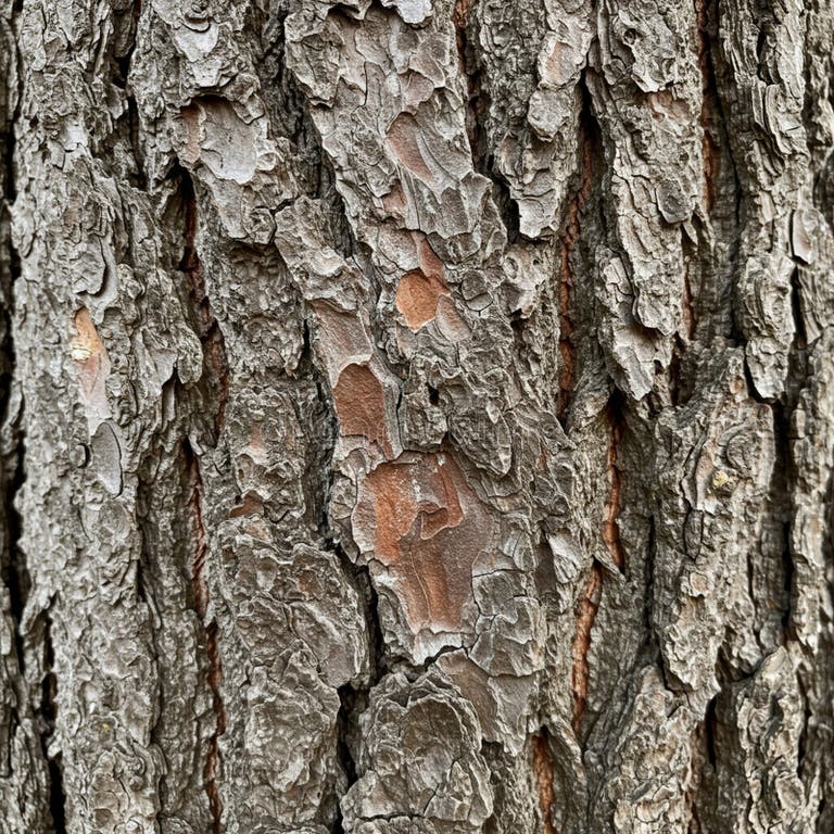 Rough Tree Bark with an Irregular Texture, Displaying Multiple Layers ...