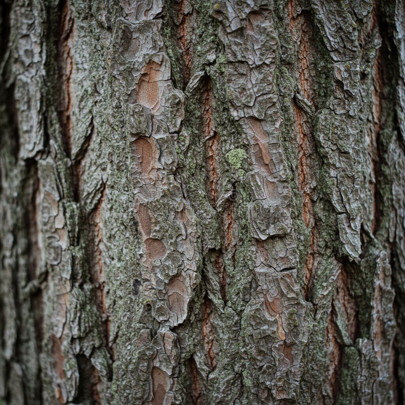Rough Tree Bark with a Rugged Texture, Displaying a Mix of Gray and ...