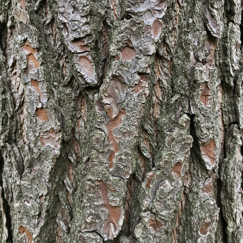 Rough Tree Bark with a Rugged Texture and a Mix of Gray and Brown Tones ...