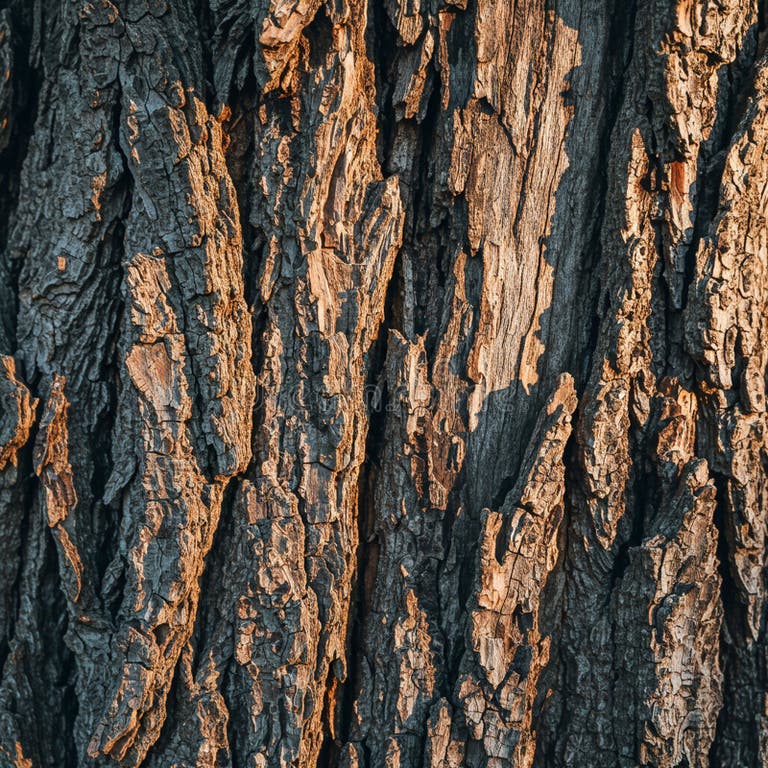 Rough Tree Bark Texture Featuring Deep Ridges and Grooves. the Bark is ...