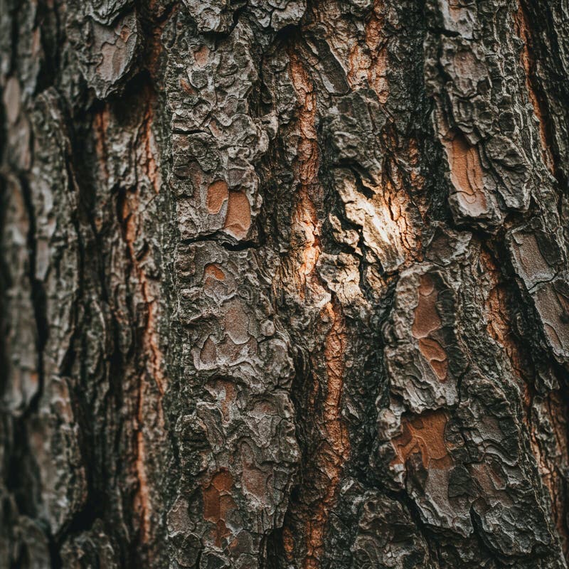 Rough Tree Bark Texture with Intricate Patterns of Dark and Light Brown Hues. the Stock ...