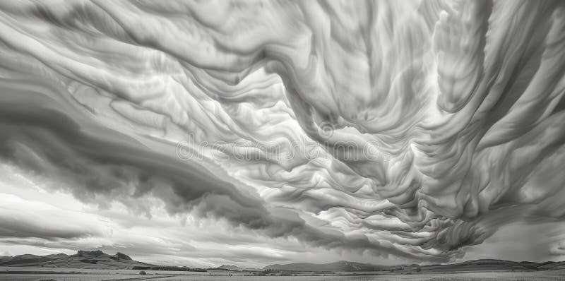 Unpredictable Sea of Clouds of Different Shapes in the Sky Stock Image ...
