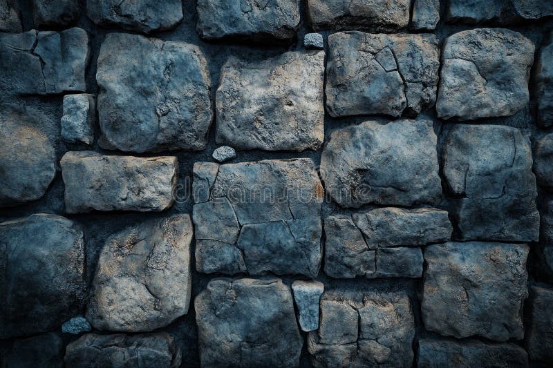 Dark Stone Wall Pattern with Uneven Texture. Artificial Intelligence ...
