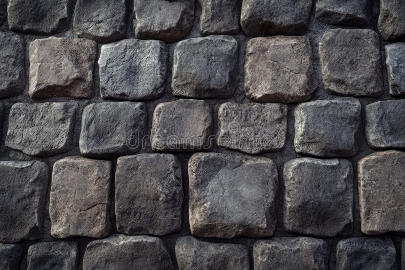 Dark Stone Wall Pattern with Uneven Texture. Artificial Intelligence ...