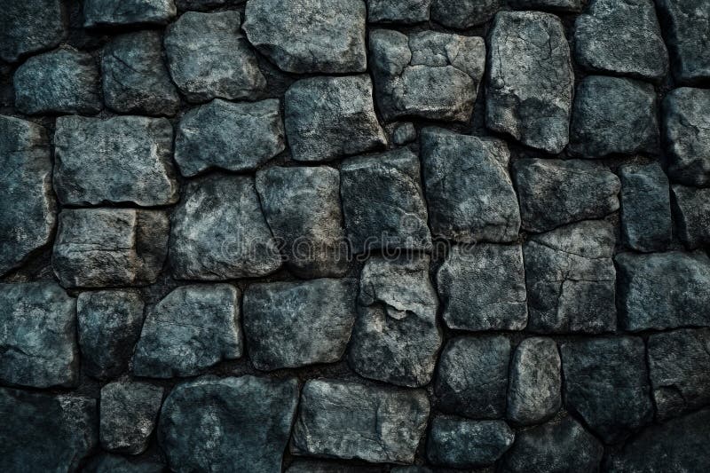 Dark Stone Wall Pattern with Uneven Texture. Artificial Intelligence ...
