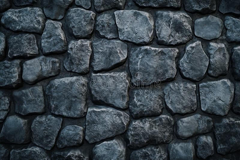 Dark Stone Wall Pattern with Uneven Texture. Artificial Intelligence ...