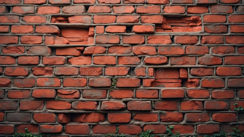 Rough, Uneven Red Brick Wall Texture, Deep Red, High Quality Image ...