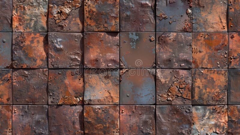 Rough and Uneven Texture Adorns Worn Metal Surface, Covered in Rust ...