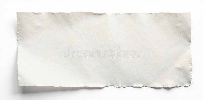 Rough, Unevenly Torn Paper Edge, White Background, Handmade, Abstract ...